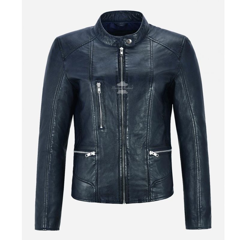 Daria Ladies Leather Jacket Women Slim Fit Simple Leather Jacket ...