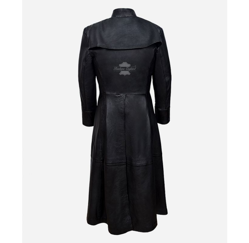 MATRIX Movie Full length Leather Coat Keanu Reeves NEO Leather Coat ...
